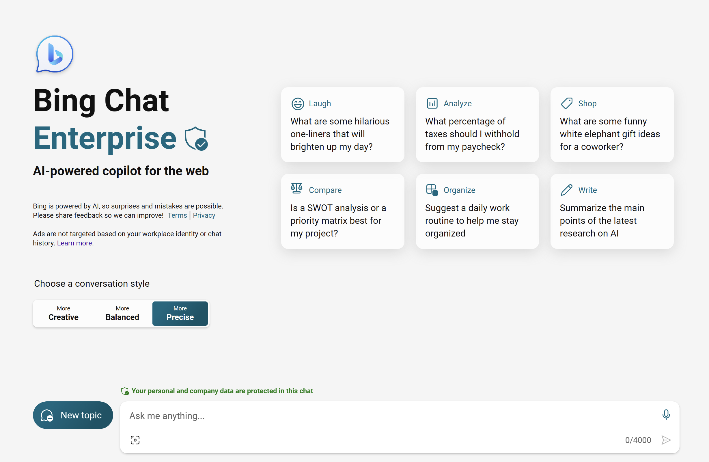 Navigating the Microsoft AI Landscape: Microsoft Copilot, Bing Chat Enterprise, and Microsoft ...